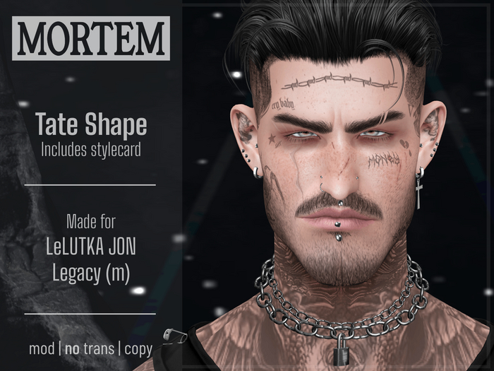 Second Life Marketplace - [MORTEM] // Tate Shape + Stylecard (LeLUTKA Jon)